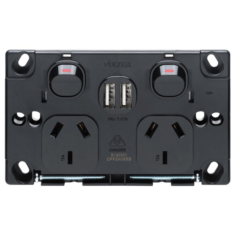 Voltex Electrical - Matte Black Outlets & Switches